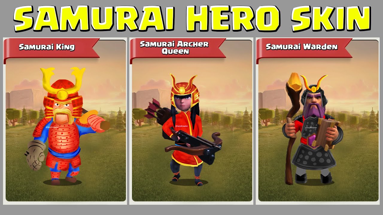 New Clash of clans Samurai Hero Skin [CONCEPT] | Coc Samurai hero skin ...