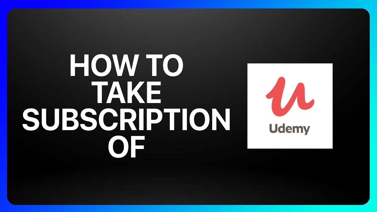 How To Take Subscription Of Udemy Tutorial - YouTube