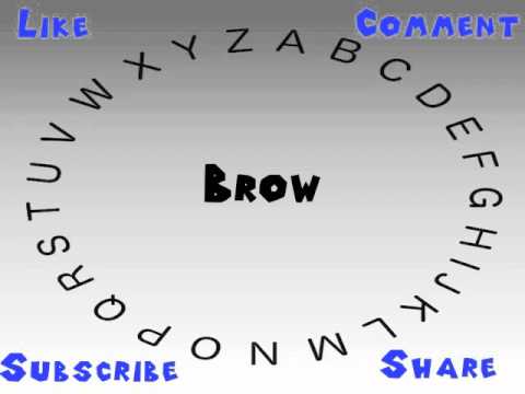 How to Say or Pronounce Brow - YouTube