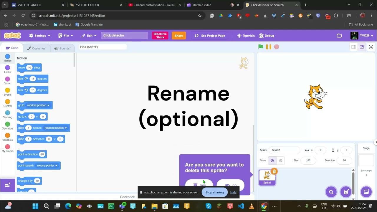 How to make click detector in scratch - YouTube