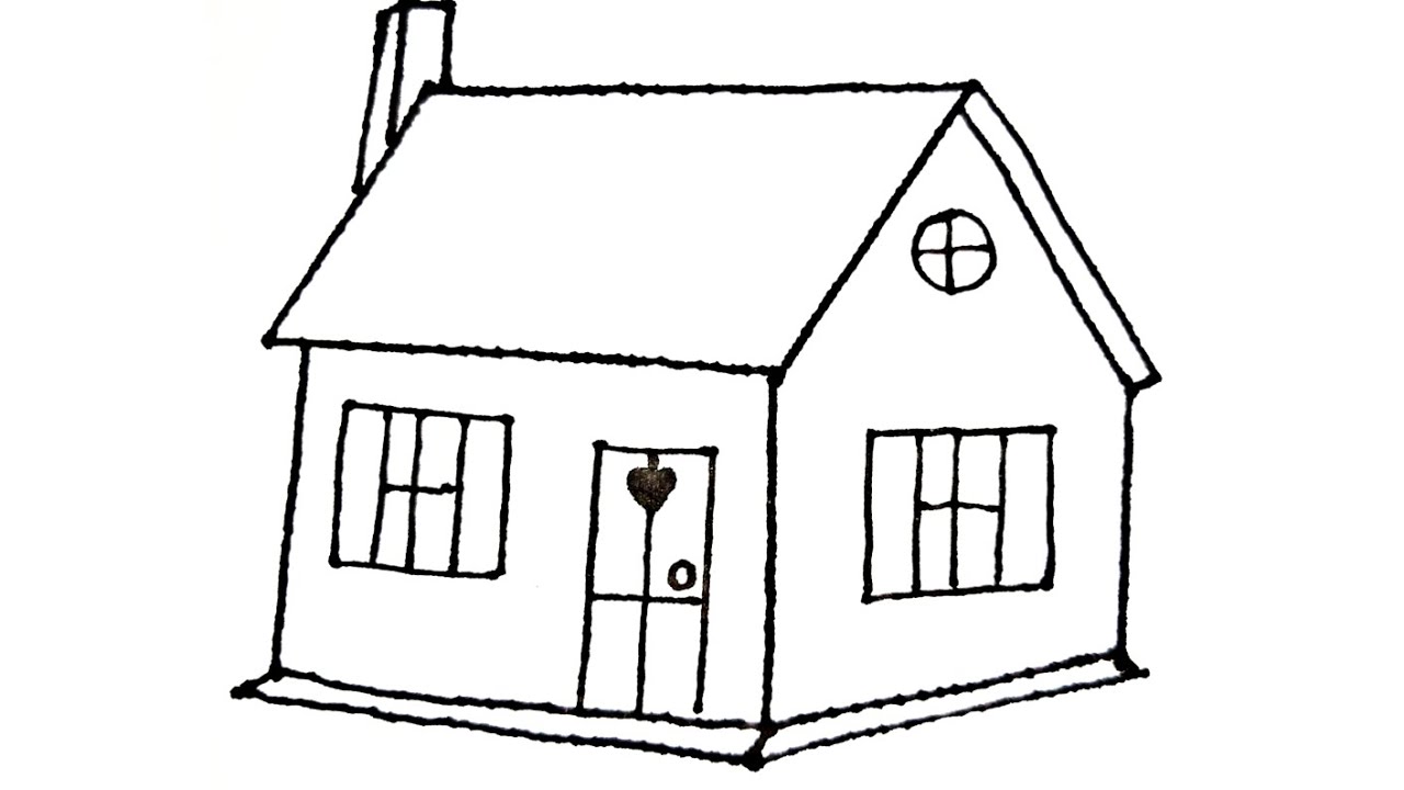 How To Draw House Step By Step |🏠 ️🏡 2 Houses Drawing Easy | Easy ...