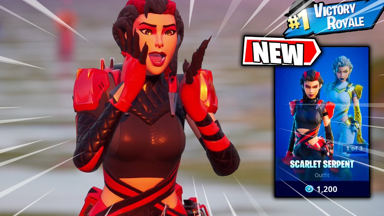 The New SCARLET SERPENT Skin In Fortnite Battle Royale... - YouTube