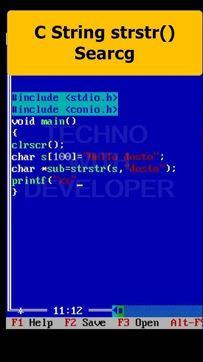 String Library Functions Strstr In C Part 98 C Programming