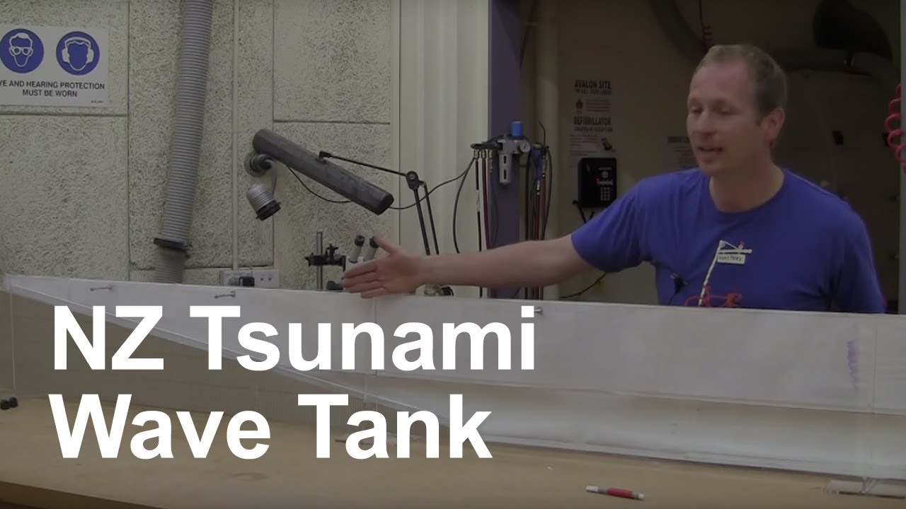 NZ Tsunami Risk - Wave Tank Demo - YouTube