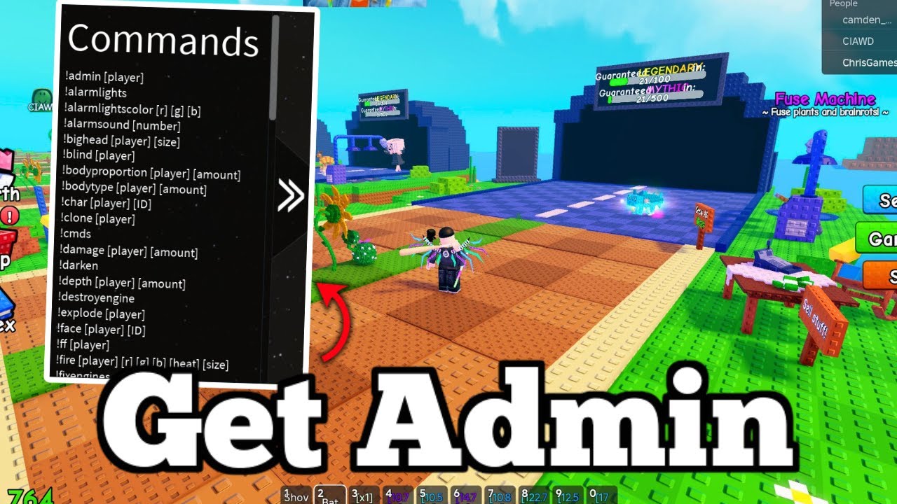 How To Get Admin Commands In Plants Vs Brainrots! Roblox - YouTube