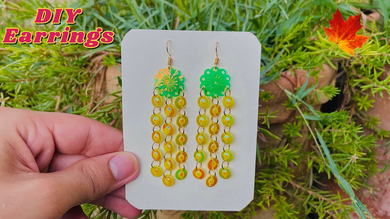 DIY Beautiful Long Earrings ️|| How To Make Beautiful Long Earrings ...
