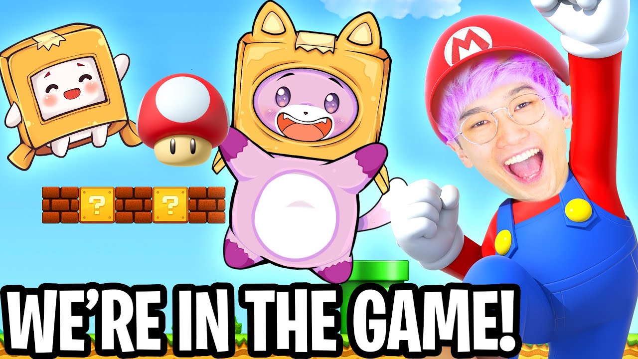 FOXY & BOXY Go INSIDE SUPER MARIO VIDEO GAME & DEFEAT BOWSER ...