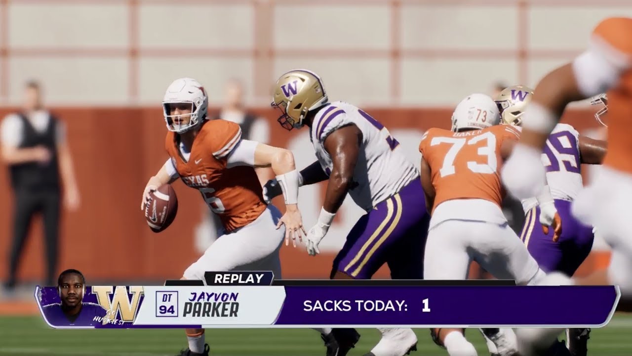Washington vs #1 Texas EA Sports College Football 26 - YouTube