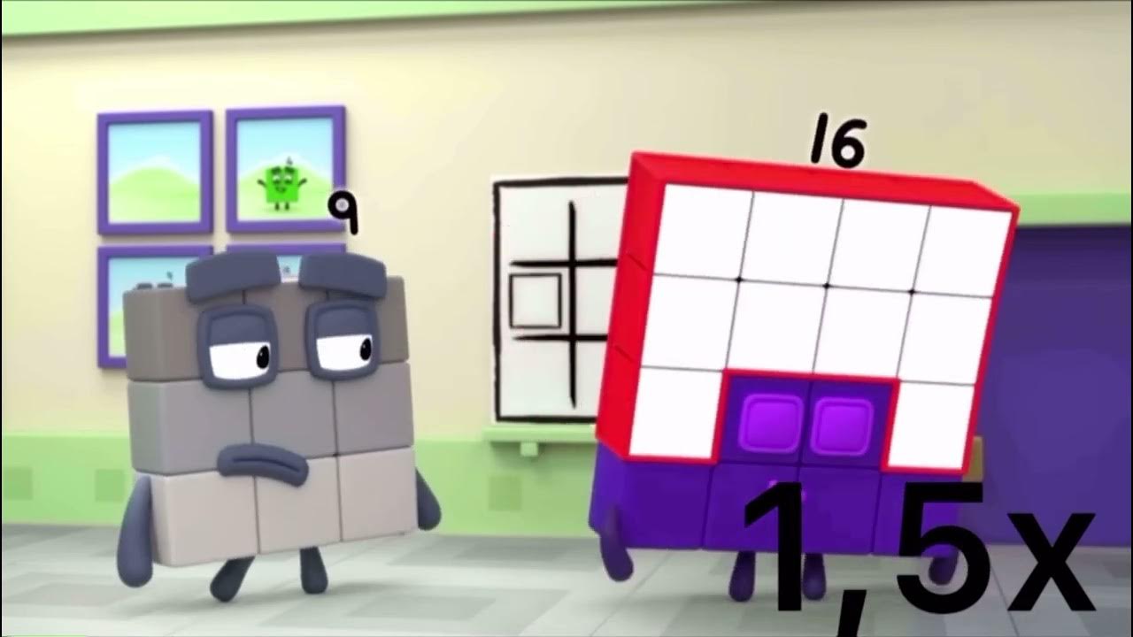 Number blocks square club 1x-10x speeds! - YouTube