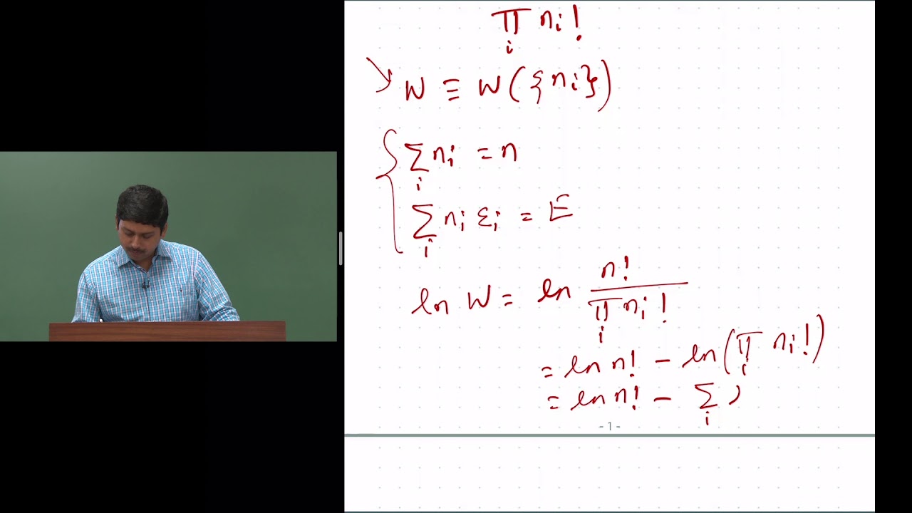 Most Probable Distribution is the Boltzmann Distribution - YouTube