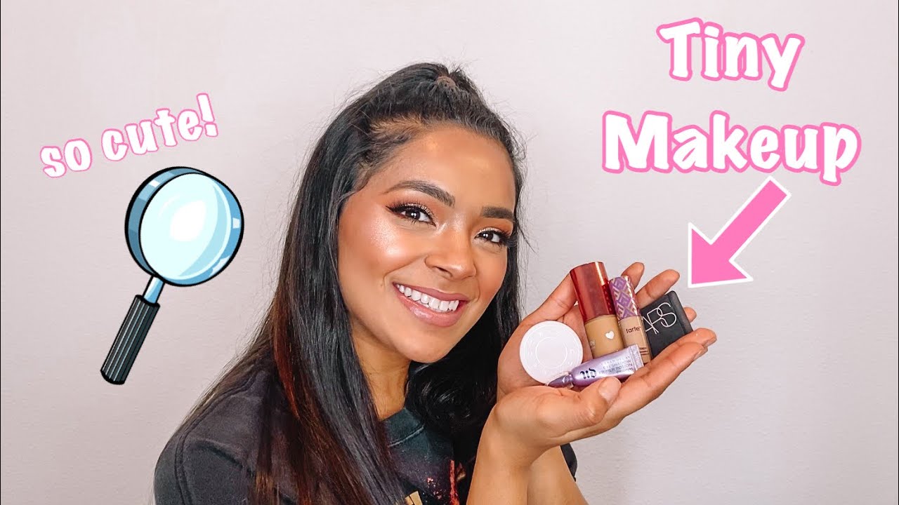 FULL FACE USING ONLY TINY MAKEUP | MAKEUP CHALLENGE - YouTube