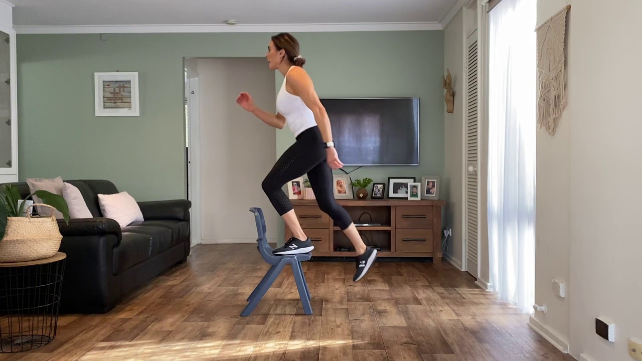 Chair step ups - YouTube