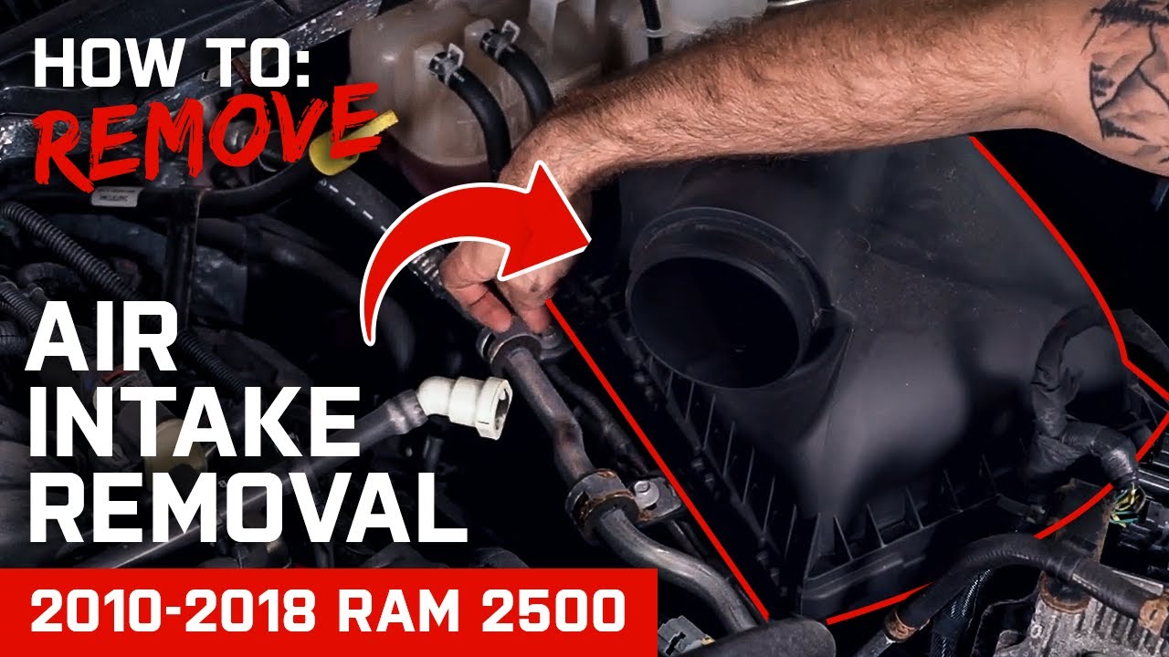 How to Remove Stock Air Intake | 2010-2018 6.4L RAM 2500 - YouTube