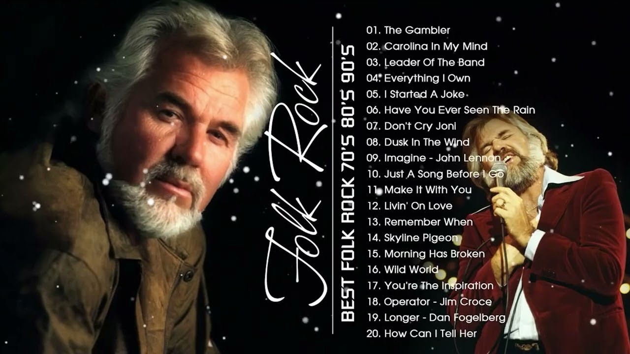 BEST OF 70s FOLK ROCK AND COUNTRY MUSIC Kenny Rogers, Elton John, Bee ...