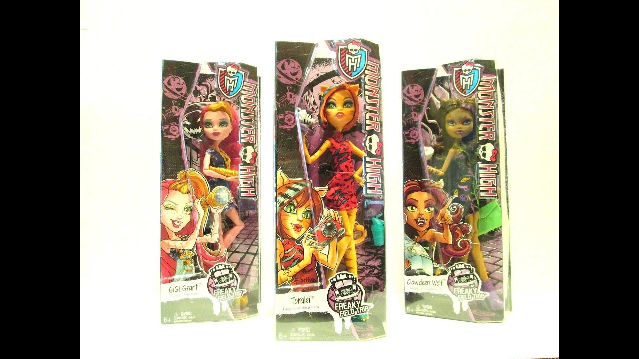 MONSTER HIGH FREAKY FIELD TRIP DOLLS - GIGI TORALEI CLAWDEEN - YouTube