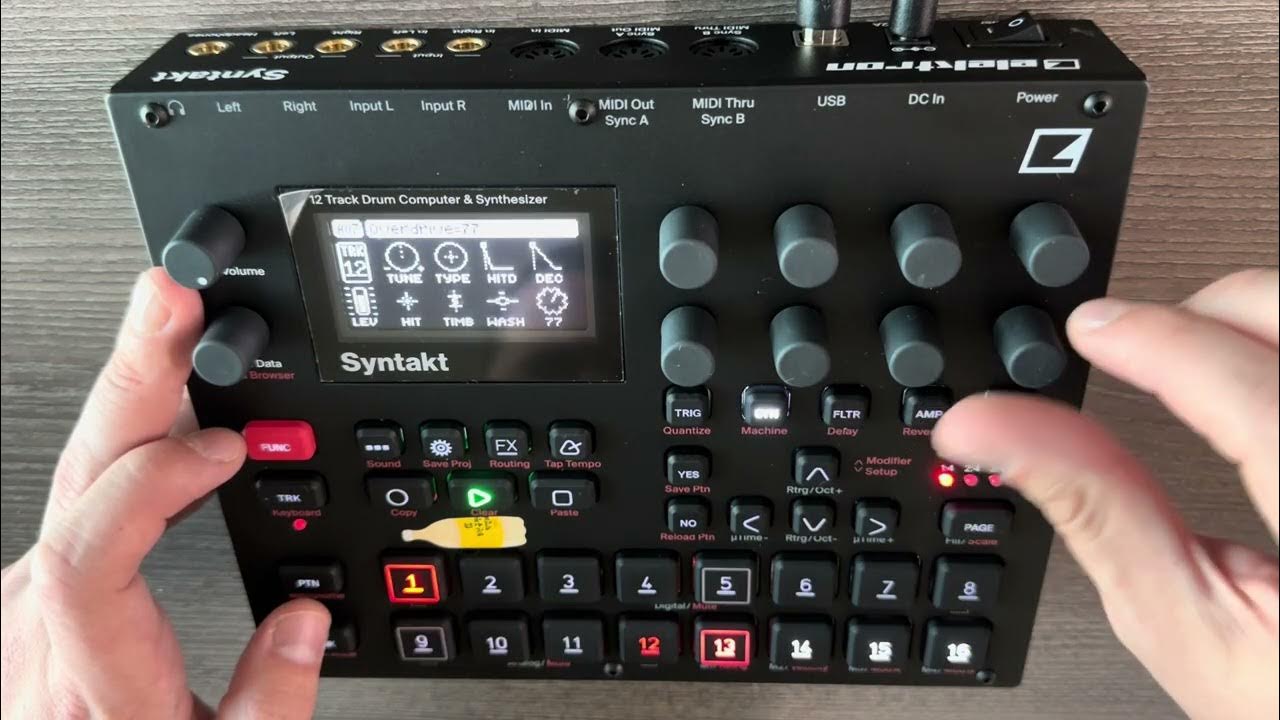 Techno patterns from scratch (Syntakt Elektron) - YouTube