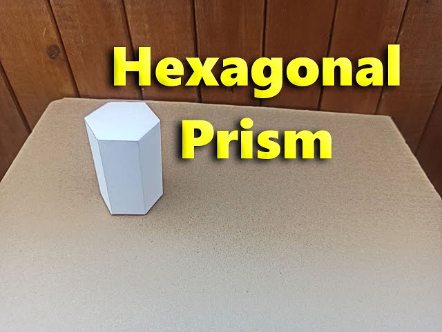 Foldable Hexagonal Prism Template Hexagonal Prism 3D Paper Model
