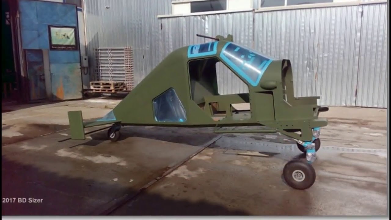 Aluminum gyroplane pulling type 5 - Reliable Russian gyros - YouTube