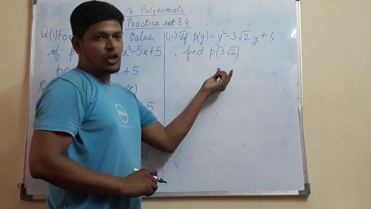 Std IX; Sub: Algebra (Maths I); Chapter 3: Polynomials; Practice set 3. ...