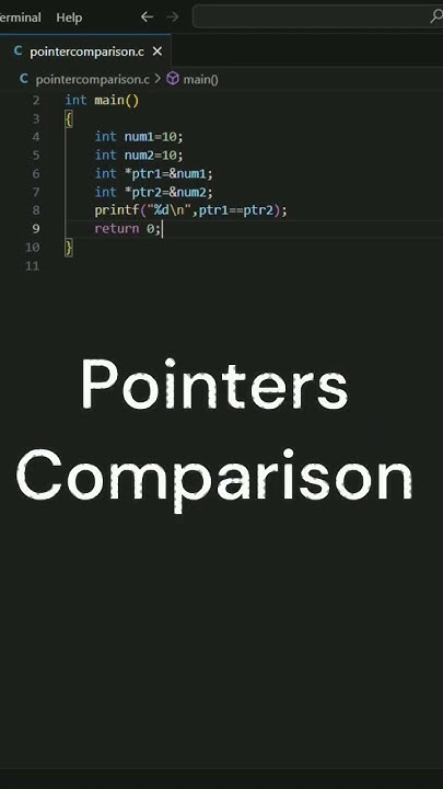 Pointers Comparison In C Programming Coding Trend Youtube 5942