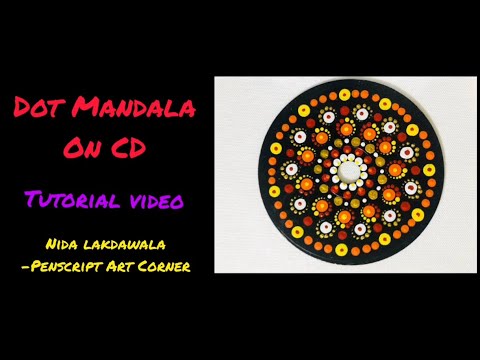 Dot Mandala on CD - step by step easy tutorial - YouTube