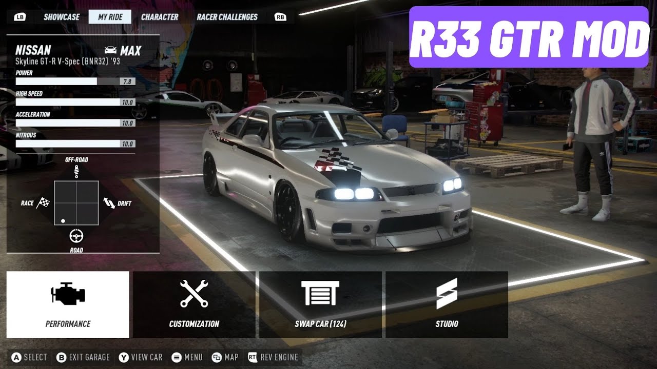 NFS Heat: R33 GTR Mod - YouTube