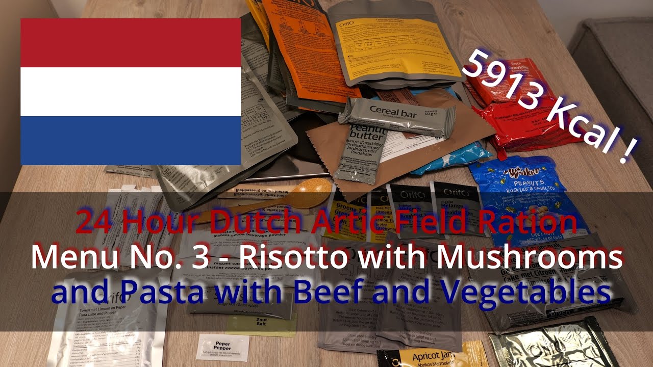 GARGANTUAN! Dutch Military 24 hour Artic Field Ration - Menu No 3 - MRE ...
