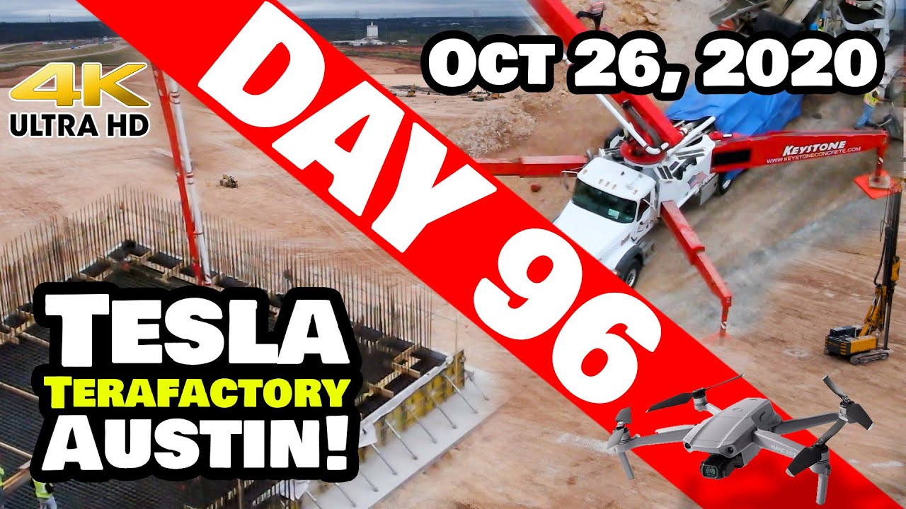 Tesla Gigafactory Austin 4K Day 96 - 10/26/20 - Terafactory Texas ...