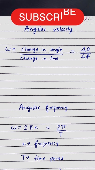 Angular velocity vs angular frequency - YouTube