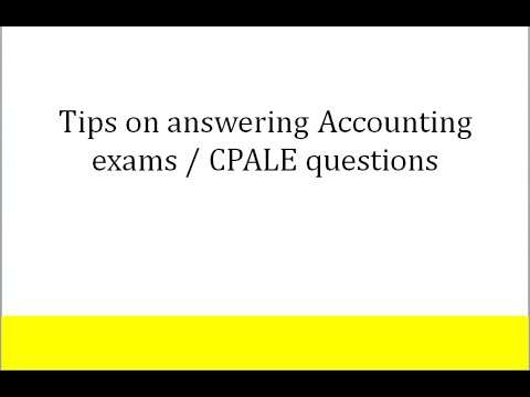Tips on answering Accounting exams / CPALE questions - YouTube