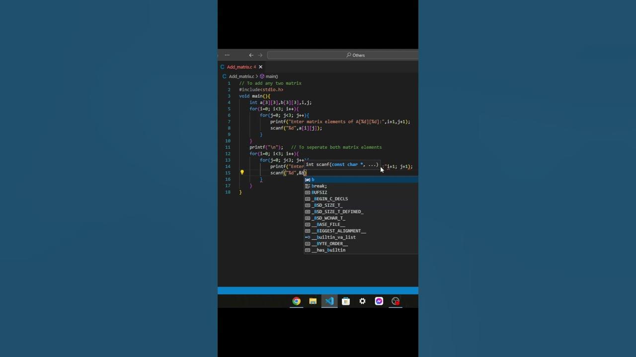 Addition of two matrixes | Array in C programming | C Programming | C Programming for Begginers ...