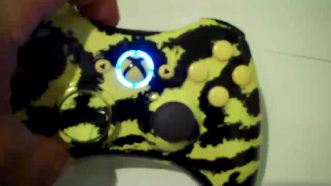 Yellow Tiger Xbox 360 Controller ( SOLD) - YouTube