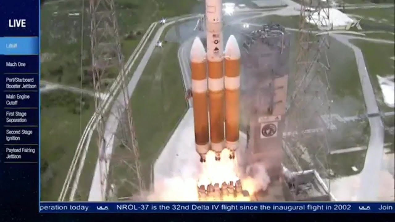 Launch of Worlds Largest Rocket Delta IV Heavy with NROL-37 - YouTube