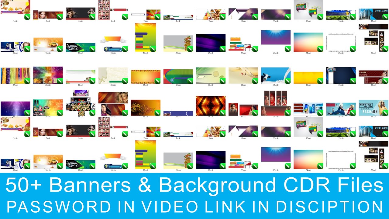 50+ Banners & Backgrounds CDR Files Free For Download - YouTube