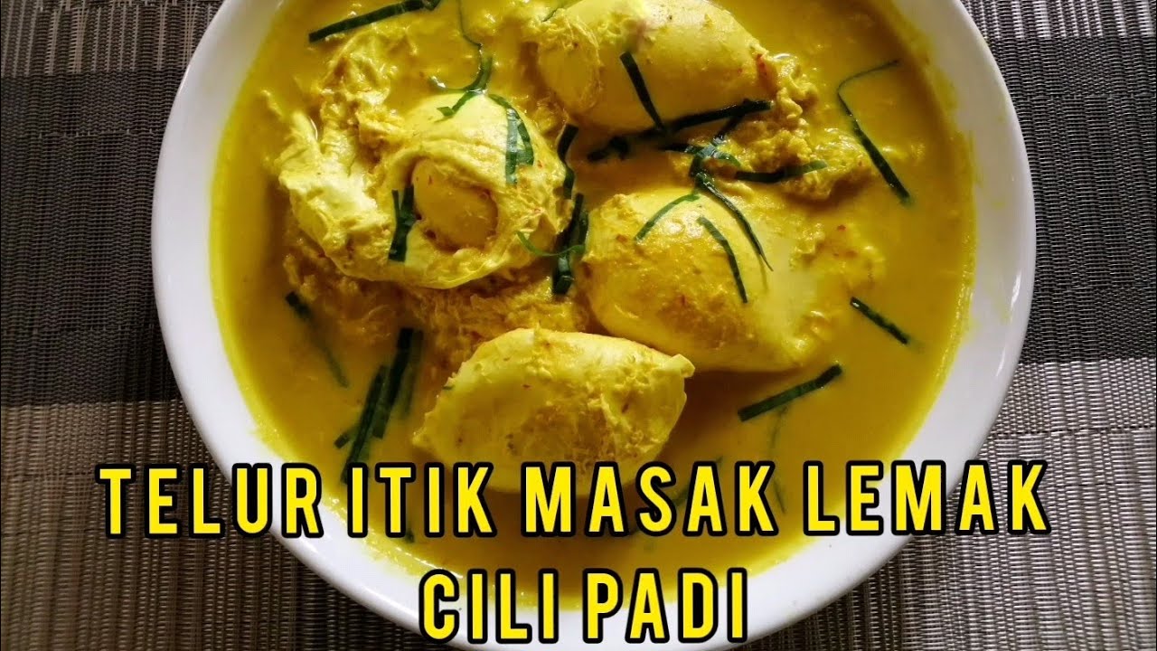 TELUR ITIK MASAK LEMAK CILI PADI || Resepi mudah dan sedap - YouTube