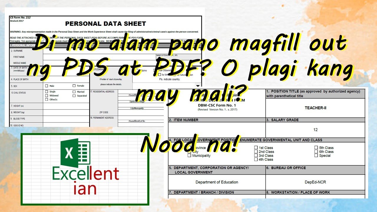 PDS & PDF filling out Full guide (iwas mali at bura) - YouTube