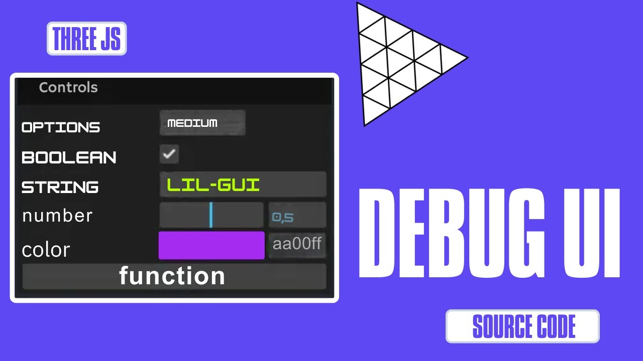 Lilgui In Three Js Tutorial Debug Gui In Three Js Learn To Debug Your Ui Youtube 3743