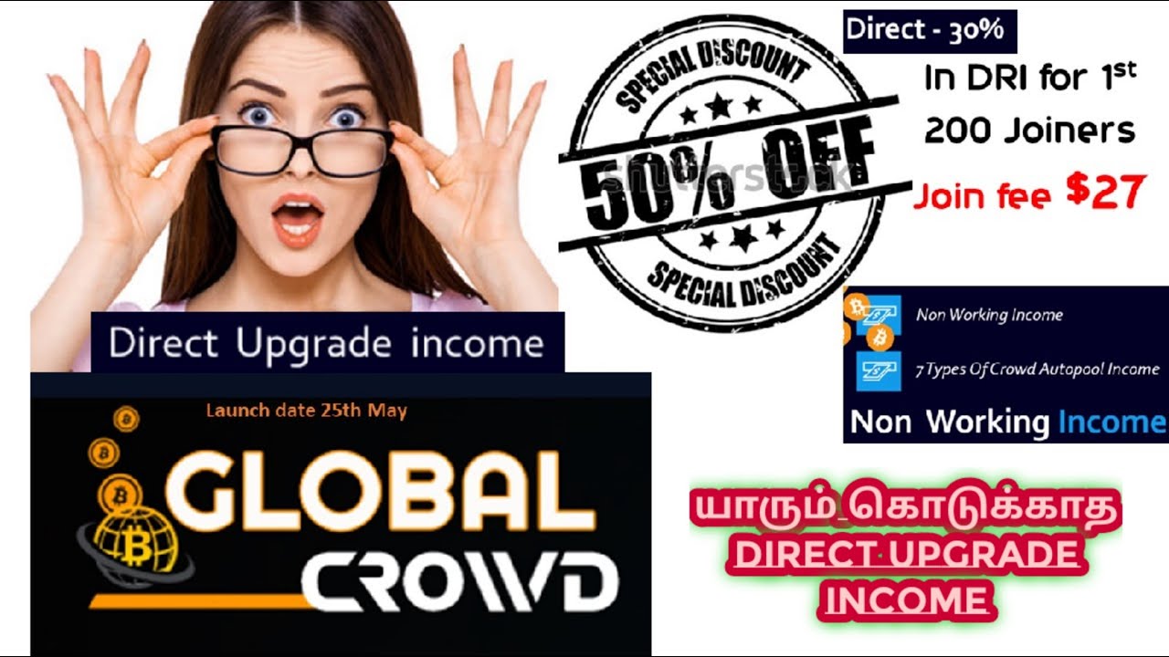GLOBAL CROWD BUSINESS PLAN IN TAMIL || DIRECT UPGRADE INCOME $2055||NON WORKING MAX $5 ...