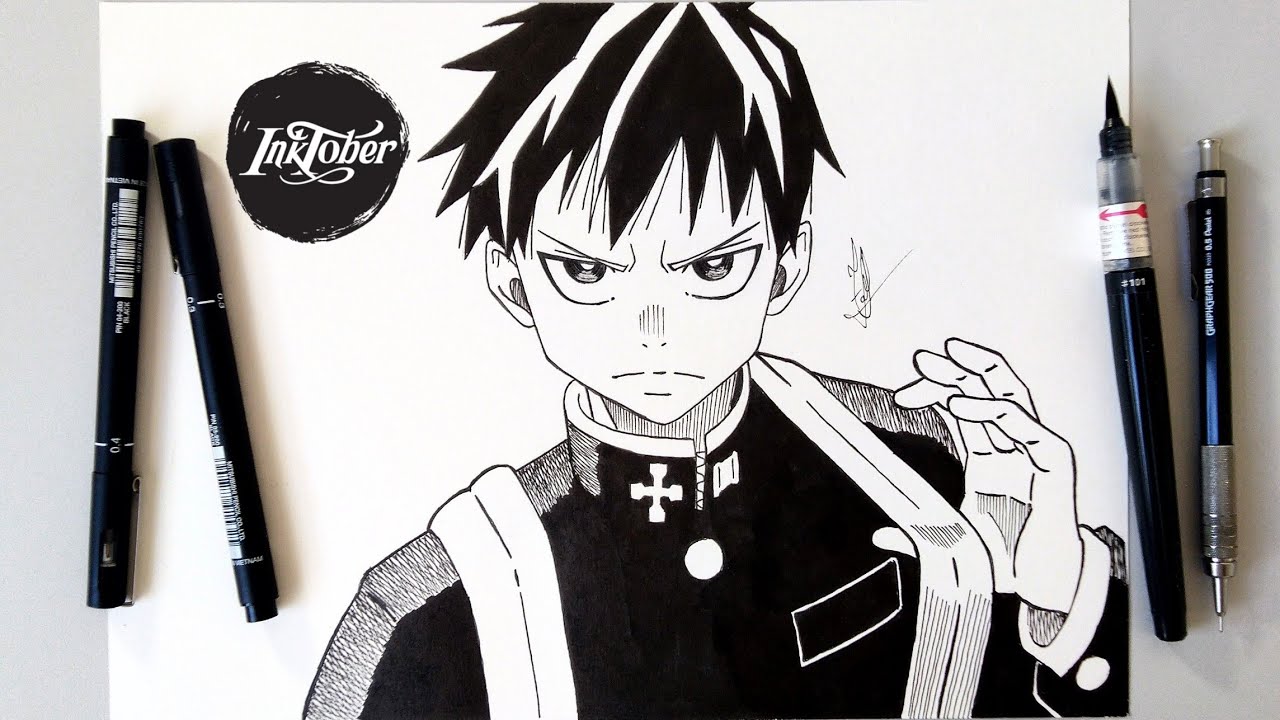 SPEED DRAWING - SHINRA KUSAKABE - FIRE FORCE - YouTube