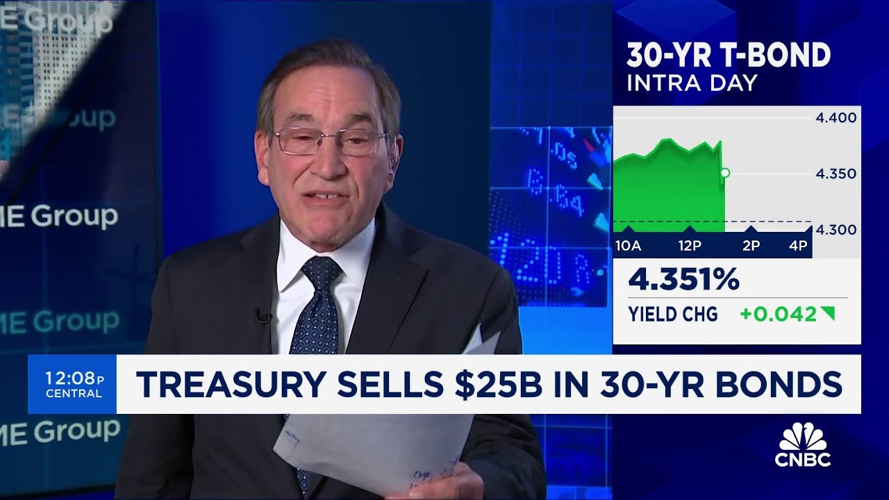 Treasury sells $25B in 30-year bonds - YouTube