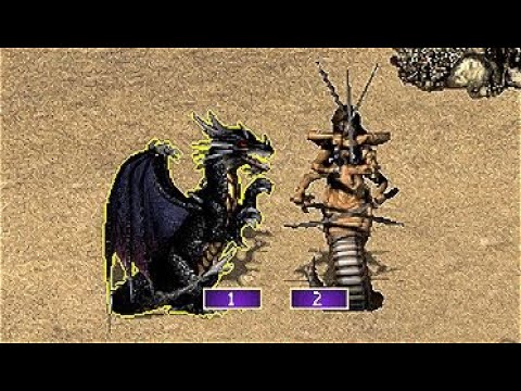 HEROES 3 - 1 BLACK DRAGON vs 2 NAGA EMPRESSES - YouTube