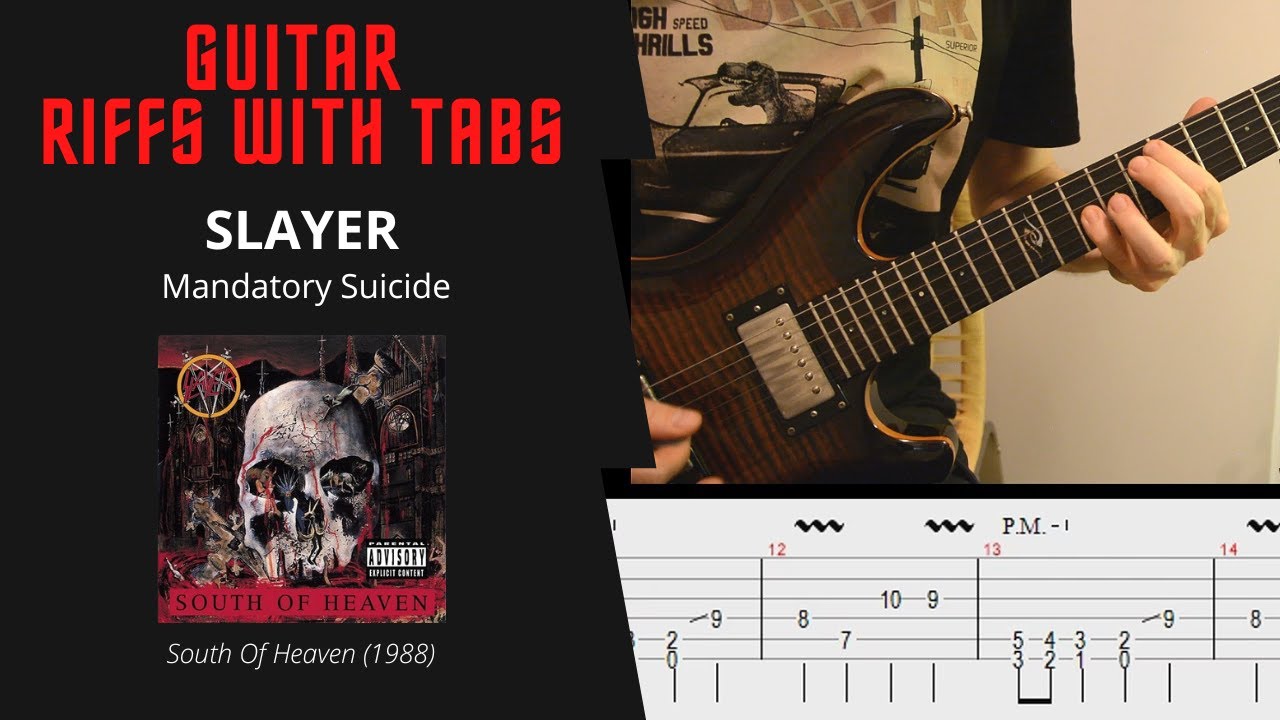 Slayer - Mandatory Suicide - Guitar riffs with tabs / cover / lesson ...