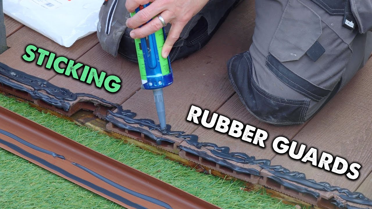 Sticking A Rubber Guard To Composite Decking - YouTube
