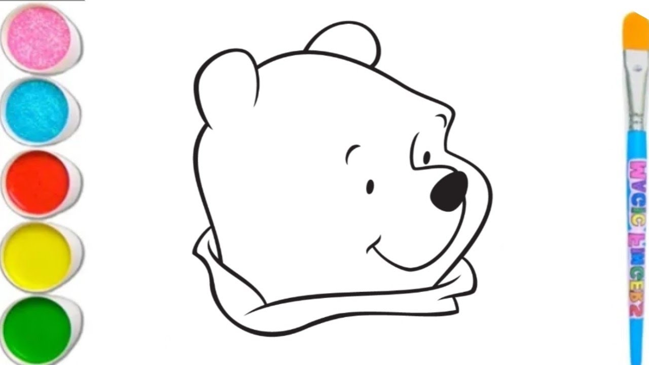 Draw A Winnie The Phoo, How To Draw Cute Drawing And Colouring For Kids ...