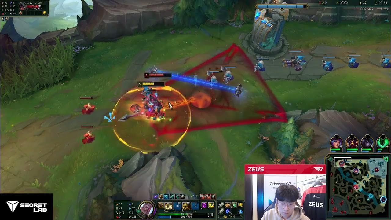 T1 Zeus clean 1v1 as Jayce vs Aatrox - YouTube