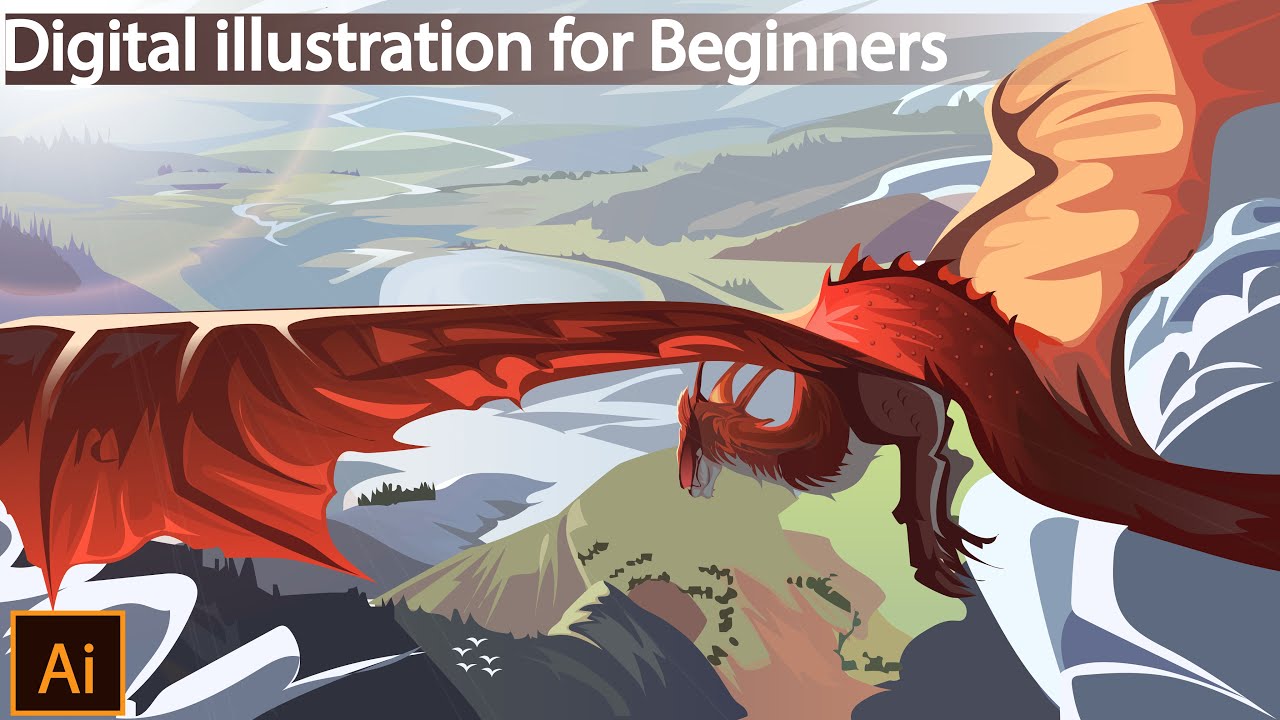 Digital Painting for Beginners- Vector Art- Illustrator Tutorial# ...