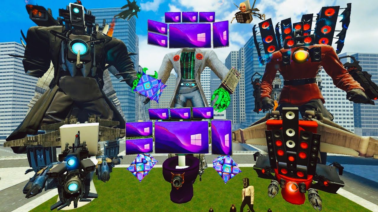 TITAN PC MAN AND CAMERAMAN & SPEAKERMAN VS THEIR MULTIVERSE SKIBIDI ...