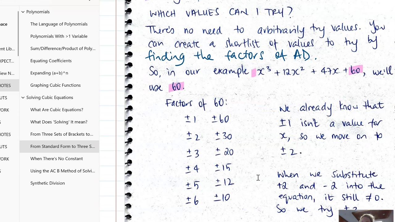 Standard Form Cubic to Brackets - YouTube