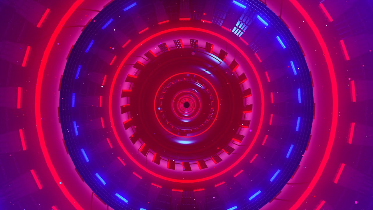 4K Abstract Sci-Fi Tunnel VJ Motion Background || Neon Light Tunnel Free VJ Loops || 4K VJ Loops ...