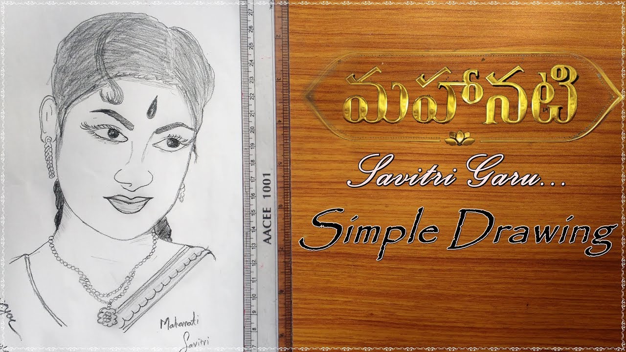 Mahanati | Savitri drawing video | pencil drawing - YouTube